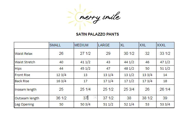 Satin Palazzo Pants – Merry Smile